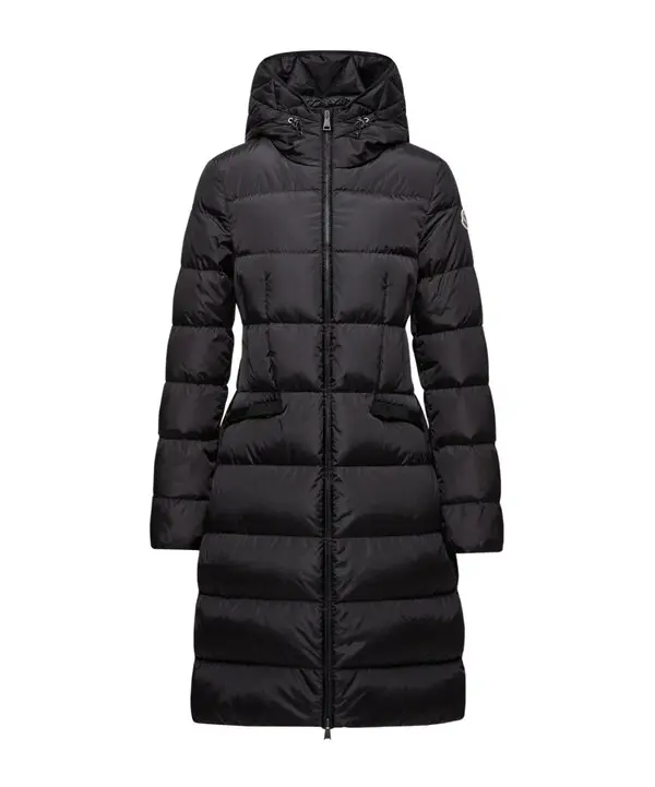 Moncler Avocette Hooded Long Puffer Jacket - Black