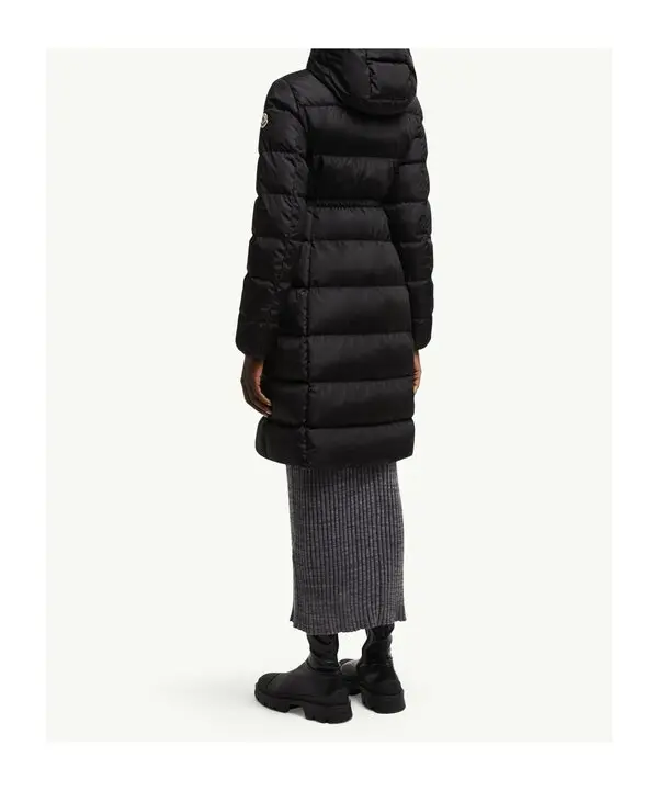 Moncler Avocette Hooded Long Puffer Jacket - Black