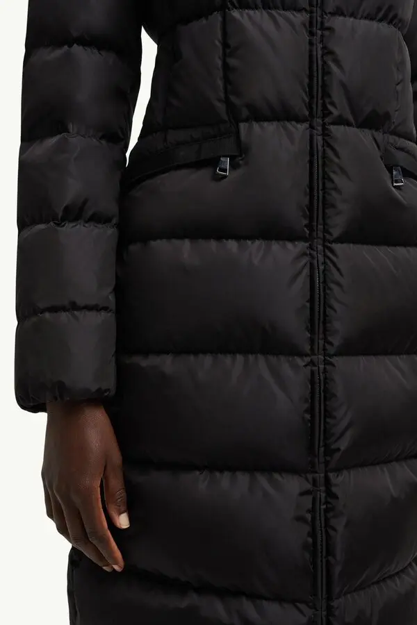 Moncler Avocette Hooded Long Puffer Jacket - Black