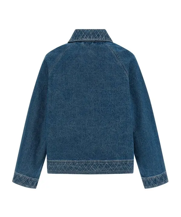 BODE Embroidered Denim Jacket - Blue