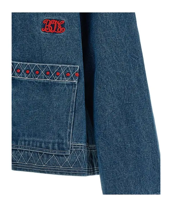 BODE Embroidered Denim Jacket - Blue