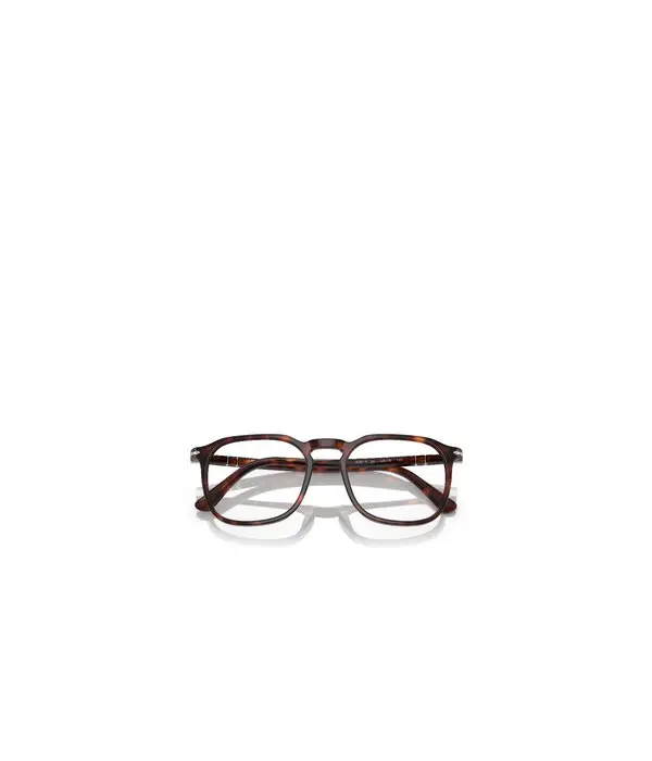 Persol Rectangular Flat Mirror Eyeglasses - Black