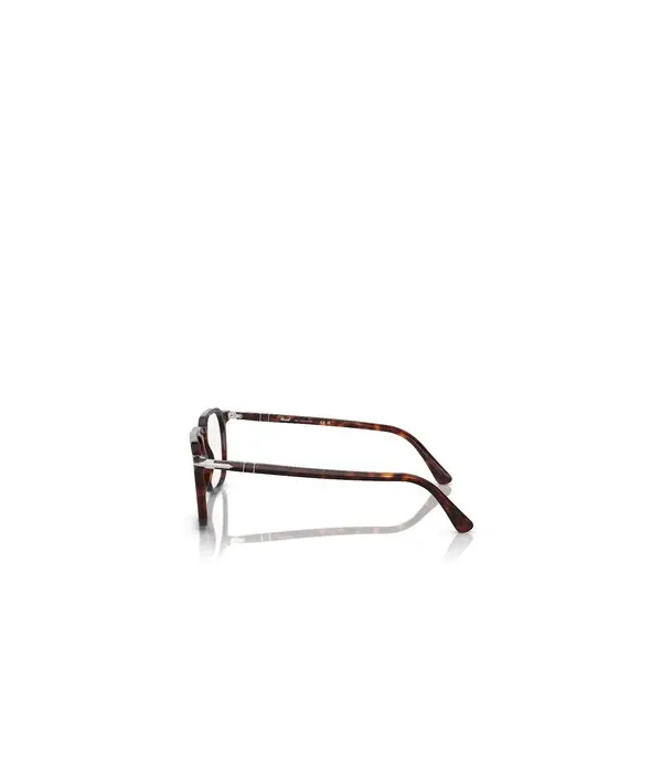 Persol Rectangular Flat Mirror Eyeglasses - Black