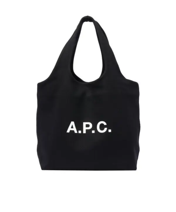 A.p.c. Ninon Tote Bag With Logo Print - Black