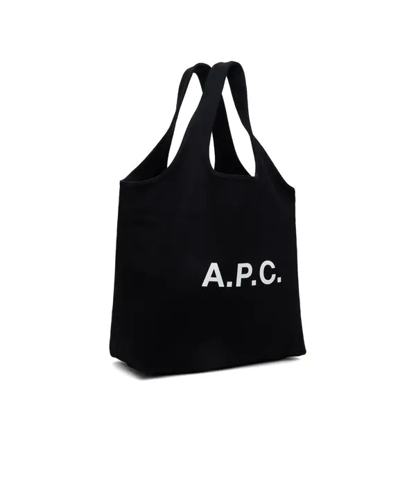 A.p.c. Ninon Tote Bag With Logo Print - Black