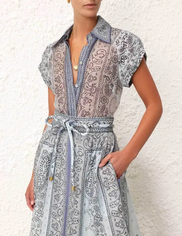 Zimmermann Matchmaker Fitted Blouse With Patch Print