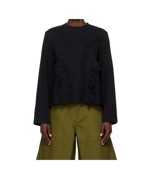 Cecilie Bahnsen Alva Ruffled Crewneck T-shirt