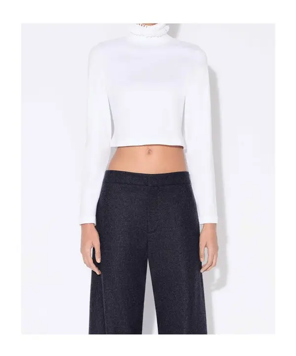 Alaïa Cropped High Neck T-shirt