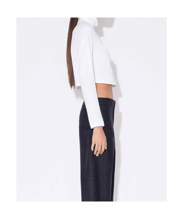Alaïa Cropped High Neck T-shirt