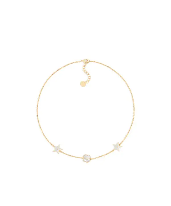Dior Destiny Necklace With Cd Logo, Star, And Clover Motifs - Golden