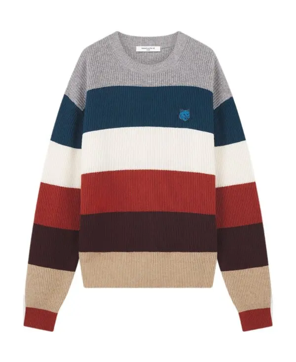 Maison Kitsuné Striped Knit Jumper - Multicolor