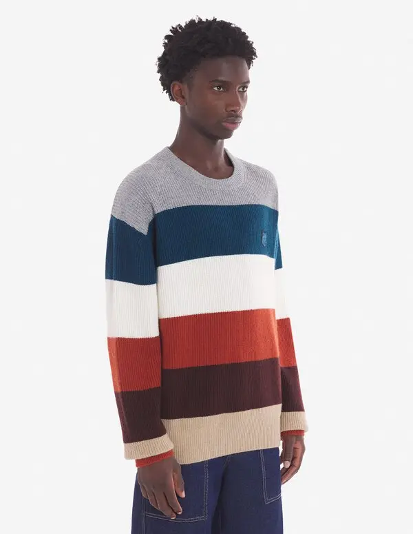 Maison Kitsuné Striped Knit Jumper