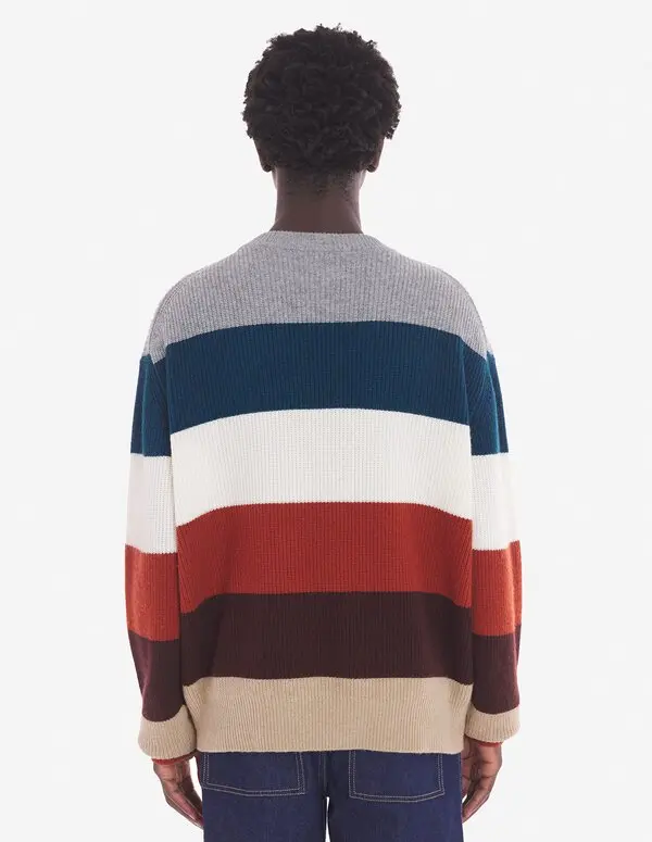 Maison Kitsuné Striped Knit Jumper