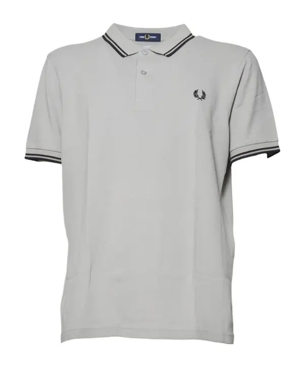 Comme Des Garçons X Fred Perry Logo-embroidered Polo Shirt - Grey