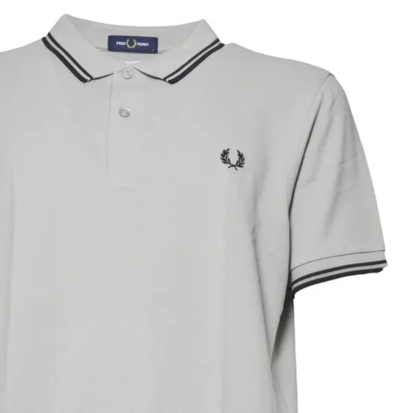 Comme Des Garçons X Fred Perry Logo-embroidered Polo Shirt - Grey