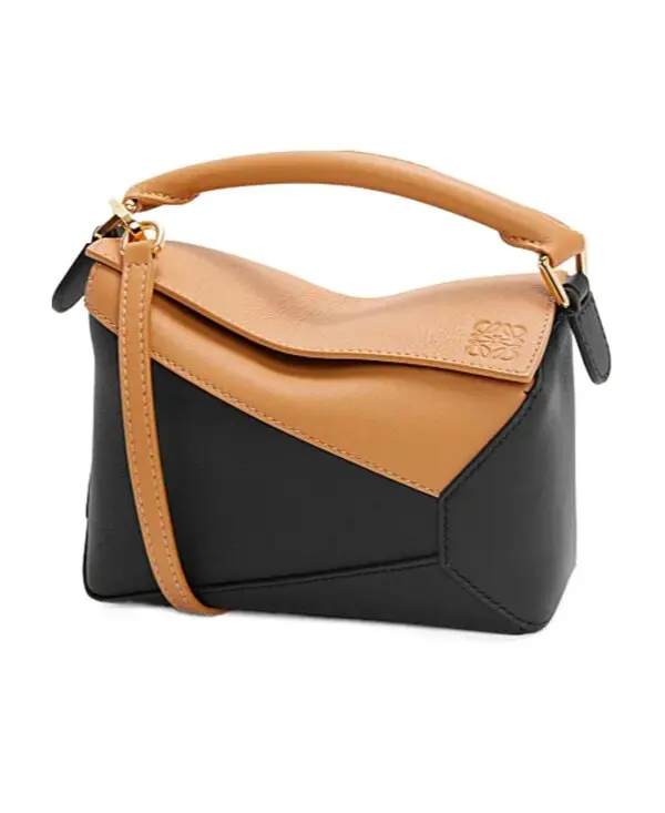 Loewe Anagram Embossed Mini Puzzle Bag - Black