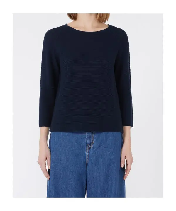 Max Mara Relaxed Fit Knitted Jumper - Navy Blue