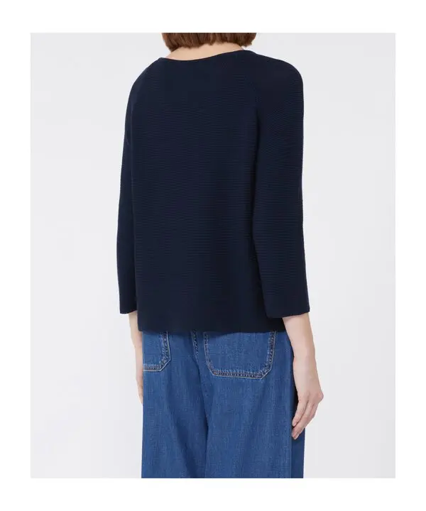 Max Mara Relaxed Fit Knitted Jumper - Navy Blue