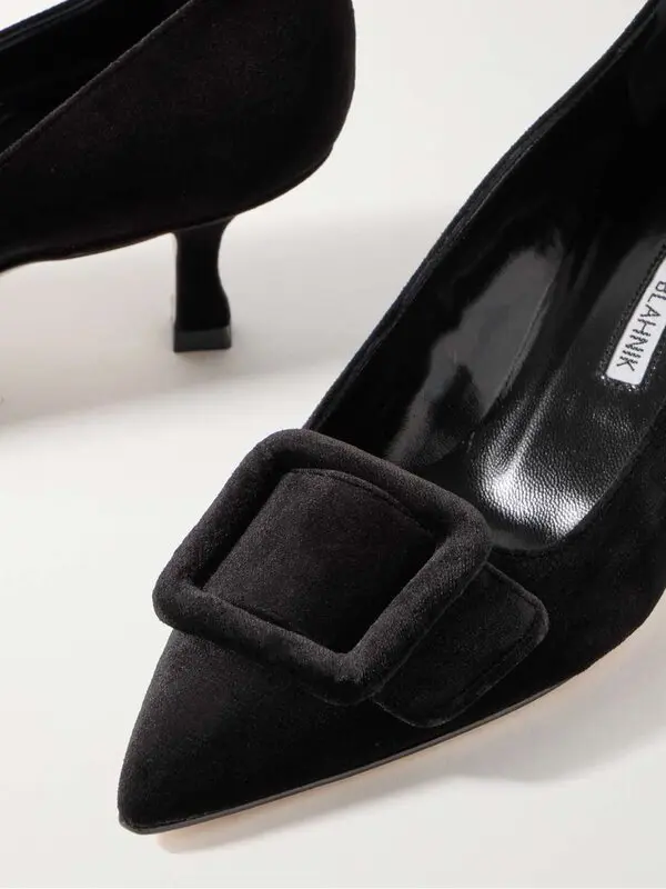 Manolo Blahnik Buckled High Heel Pumps