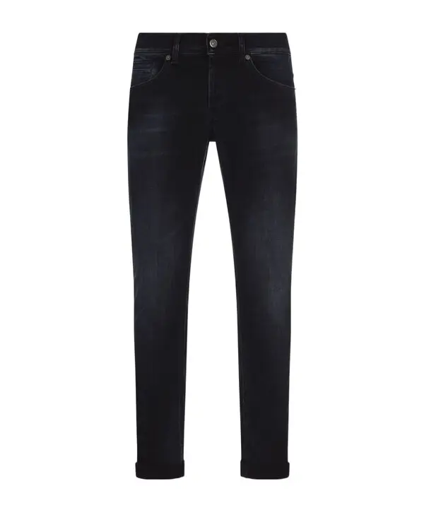 DONDUP Relaxed Fit Dark Wash Jeans - Black