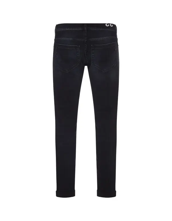 DONDUP Relaxed Fit Dark Wash Jeans - Black