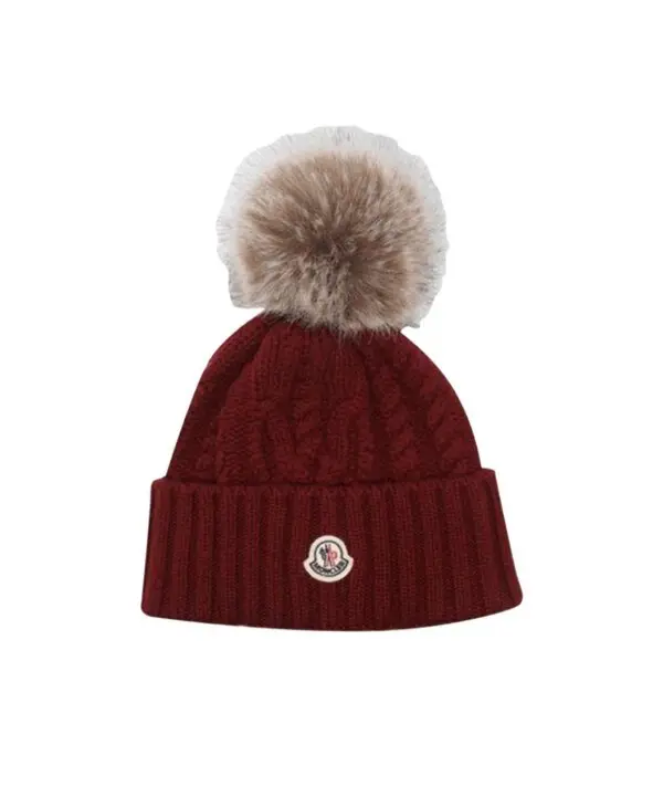 Moncler Pom-pom Beanie - Brown