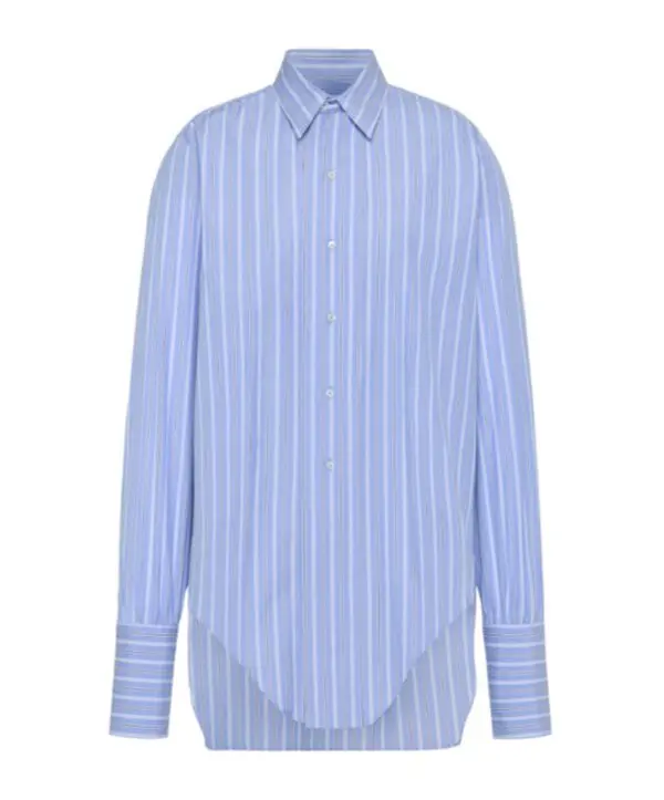 MAISON MARGIELA Striped Long-sleeve Shirt - Blue