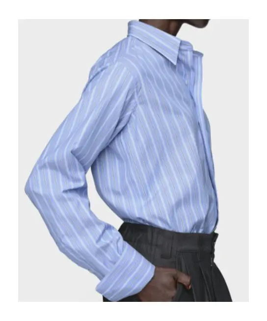 MAISON MARGIELA Striped Long-sleeve Shirt - Blue