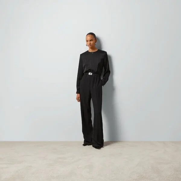 Gucci Satin Square G Belt Jumpsuit