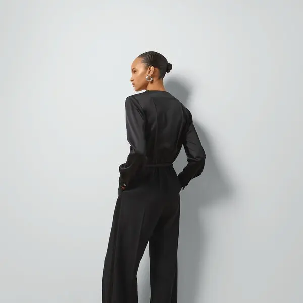 Gucci Satin Square G Belt Jumpsuit