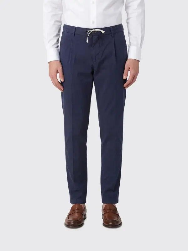 Eleventy Straight-leg Drawstring Trousers - Black
