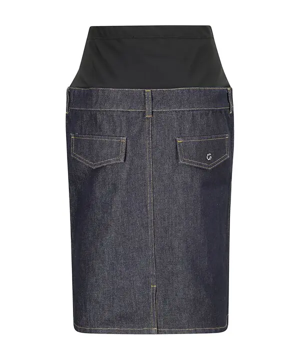 Coperni Hybrid Midi Denim Skirt - Black