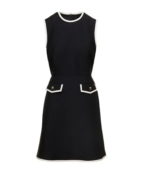 Valentino Garavani Sleeveless Crewneck Dress With Stud Detailing