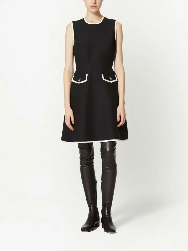 Valentino Garavani Sleeveless Crewneck Dress With Stud Detailing