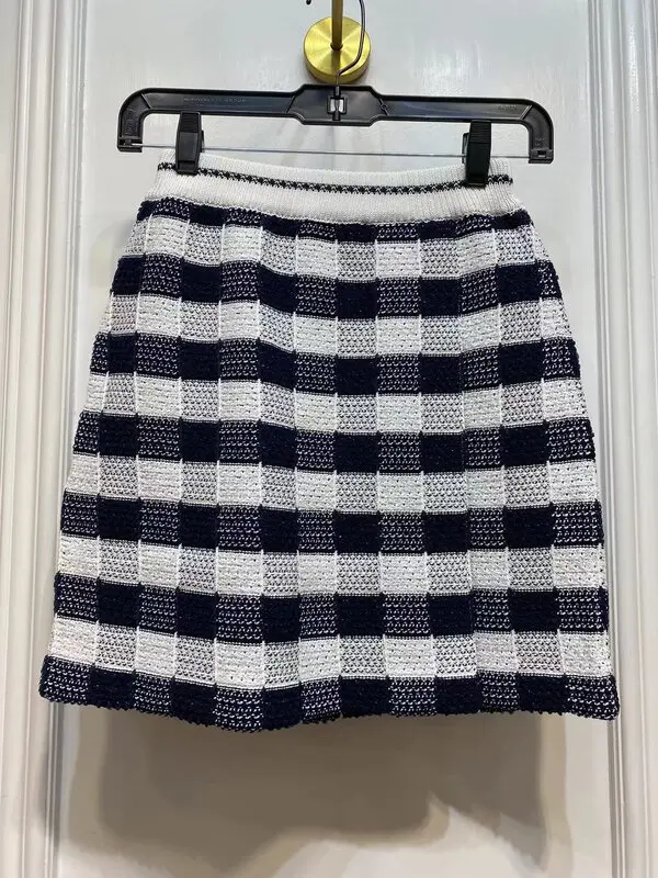 Thom Browne Gingham Check Jacquard Mini Skirt