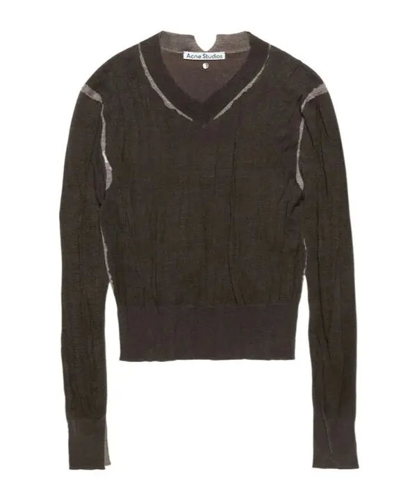 Acne Studios Wrinkled V-neck Jumper