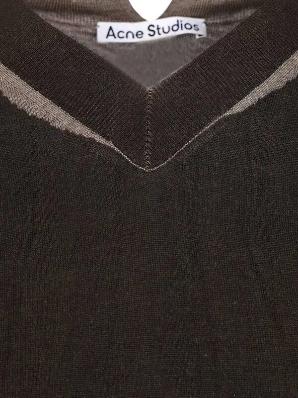 Acne Studios Wrinkled V-neck Jumper - Black