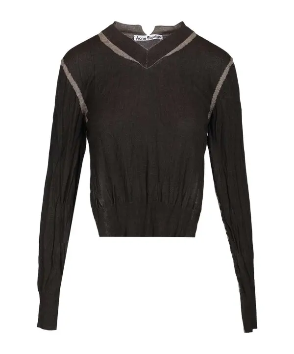 Acne Studios Wrinkled V-neck Jumper - No
