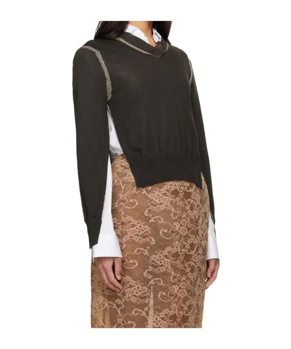 Acne Studios Wrinkled V-neck Jumper - No