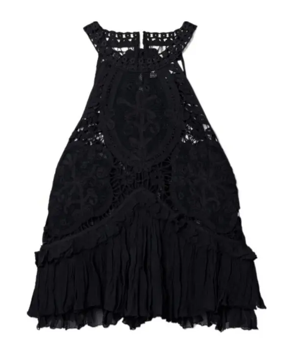 Sea Ruffled Lace Vest