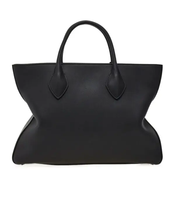 FERRAGAMO Monogram Structured Leather Tote Bag