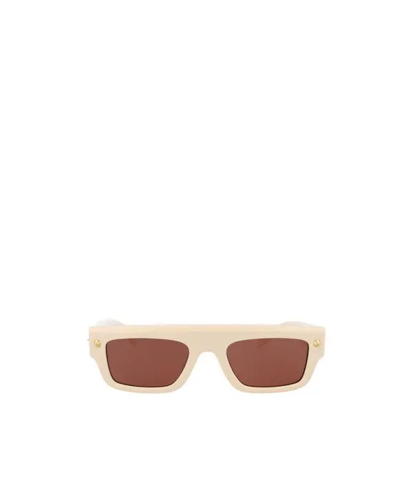 Alexander McQueen Rectangle Frame Sunglasses - Brown