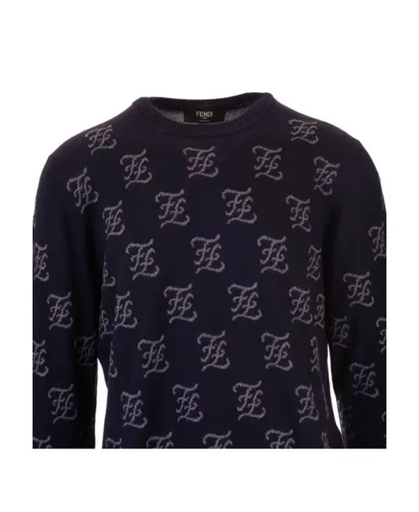 Fendi Ff Logo Pullover