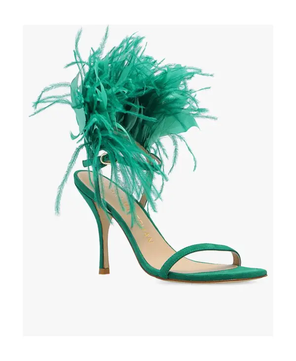 STUART WEITZMAN Feather High-heeled Sandals - Green