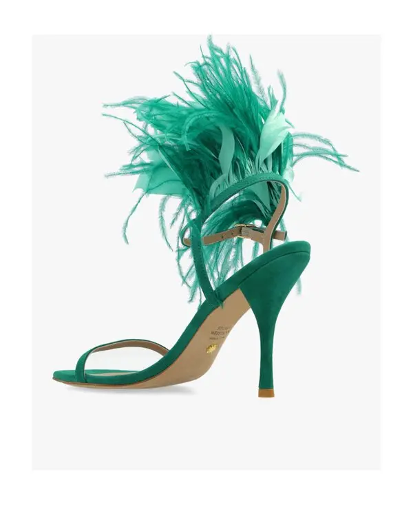 STUART WEITZMAN Feather High-heeled Sandals - Green