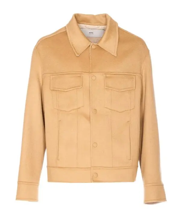 Ami Button-fastening Jacket - Beige