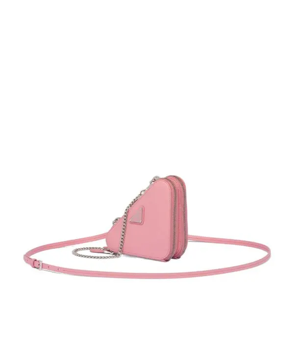 Prada Saffiano Leather Mini Pouch - Petal Powder