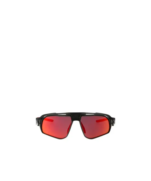 Nike Flyfree M Square Frame Sunglasses - Matte Gray/matte Red