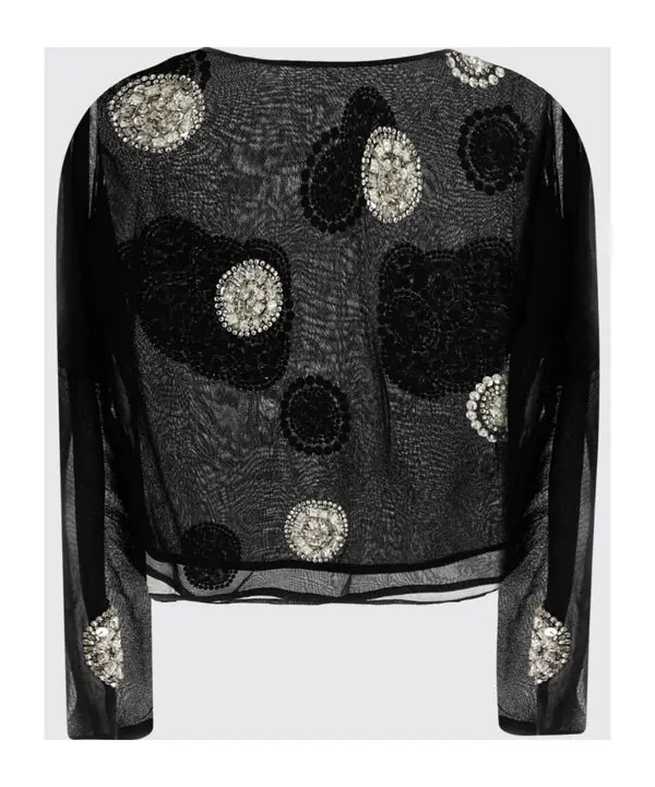 BODE Round Neck Long-sleeved Cover-up