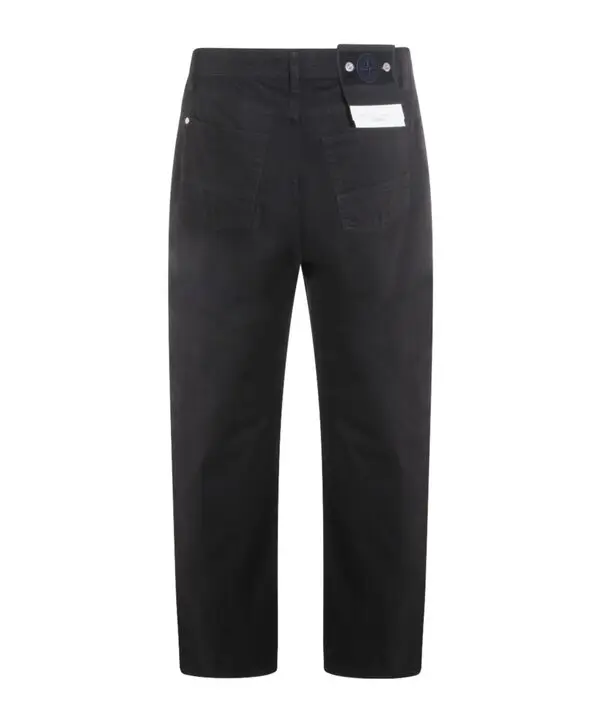 Stone Island Logo Patch Straight-leg Pants